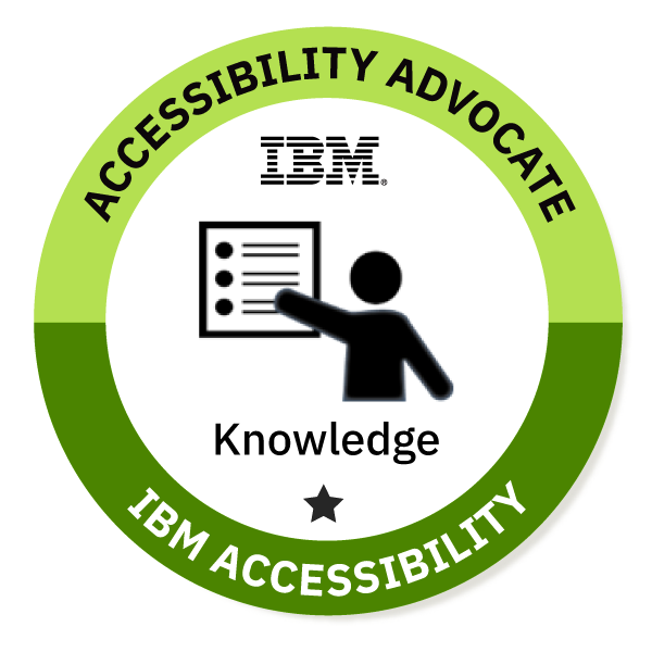 Earned badges and recognitions at IBM - Ryan Arnell